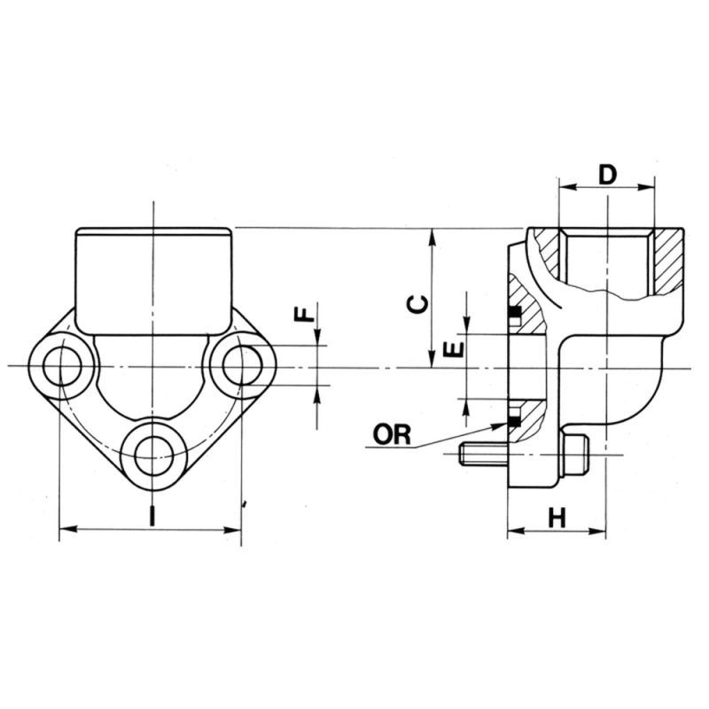 Winkelanschlussstutzen 90° | 36 | 56 | 25 | 11/4" | M10x30 | 10,5 | 62 ...